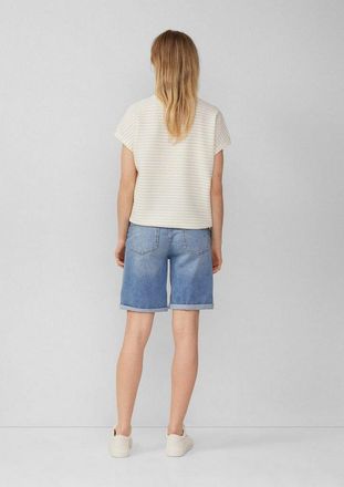 s.Oliver Kurzarmshirt T-Shirt Strukturiertes T-Shirt im O-Shape