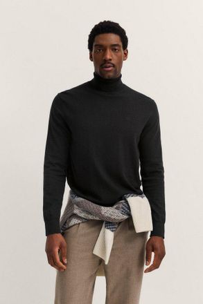 Bugatti Rollkragenpullover Regular Fit aus Baumwolle-Kaschmir