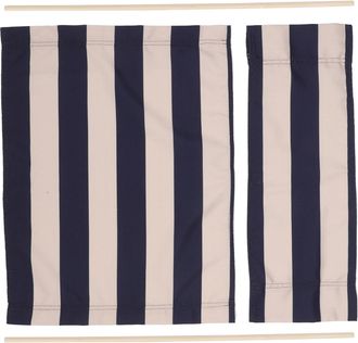 Hemobllo SHINEOFI Ersatzbezug f&uuml;r Regiestuhl aus Atmungsaktivem Canvas Strapazierf&auml;higer Klappstuhlbezug in Blau Wei&szlig; Passend f&uuml;r Garten und Balkonsessel