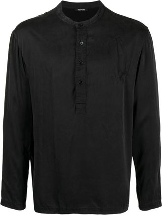 Tom Ford Henley Stretch-silk Loungewear Shirt