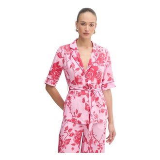 Fracomina Blouse Ceinture Imprim&eacute; Floral - Femme - Blouses et Chemises - Rose - Taille: 36 FR