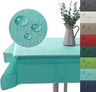 Heimtexland Outdoor Tischdecke Gartentischdecke wasserfest wetterbeständig rutschfest waschbar Outdoortischdecke Weichschaum Garten Balkon Camping Party Tischdeko