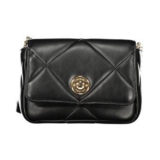 Twinset Sac bandouli&egrave;re matelass&eacute; &agrave; rabat avec d&eacute;tail logo - Femme - Sacs - Noir - Taille: ONE Size