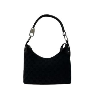 Gucci Pre-owned GG Canvas Leder Handtasche - - Pre-owned - Damen - Schwarzk - ONE SIZE
