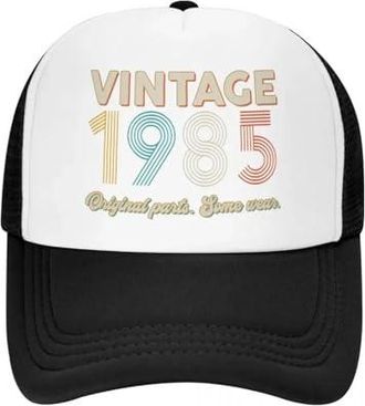 Generic Casquette Vintage avec Quelques Traces dusure mod&egrave;le 40e Anniversaire de 1985 Unisexe Ajustable Style Trucker id&eacute;ale pour Le Printemps et Les Loisirs 