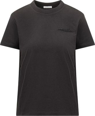 Moncler Femme, Tops, Noir, Taille: 36 FR T-shirt &agrave; manches courtes