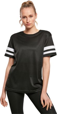 Build Your Brand Ladies Mesh Stripe, Größe:M, Farbe:Black/White