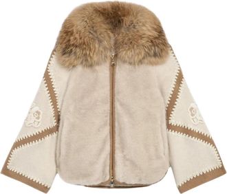 Ermanno Scervino Indi Collo Pelo - - Jackets - Damen - Beige - 2XS