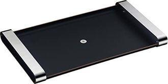 WMF Club Tablett 54 x 32 cm Serviertablett mit Tragegriffen, Echtholz lackiert, Cromargan Edelstahl, schwarz