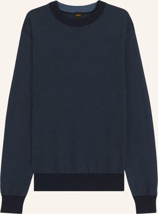 HUGO BOSS Pullover Klapok Regular Fit blau