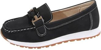 Generic Mocassins d&eacute;contract&eacute;s &agrave; enfiler pour femme - Couleur unie - &Eacute;l&eacute;gantes - Polyvalentes - Antid&eacute;rapantes - L&eacute;g&egrave;res et confortables - Chaussures plates c