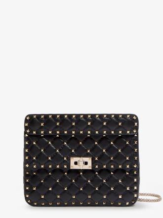 Valentino Garavani Rockstud Spike leather crossbody bag with iconic all-over studs - VALENTINO GARAVANI - gender_Woman