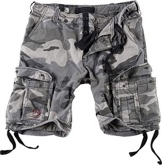 Surplus Raw Vintage Airborne Vintage Homme Cargo Shorts, nightcamo, 6XL
