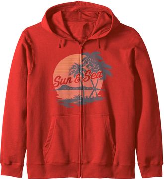 Trendy Apparel Sun & Sea Expedition Sunset and Palm Trees Kapuzenjacke