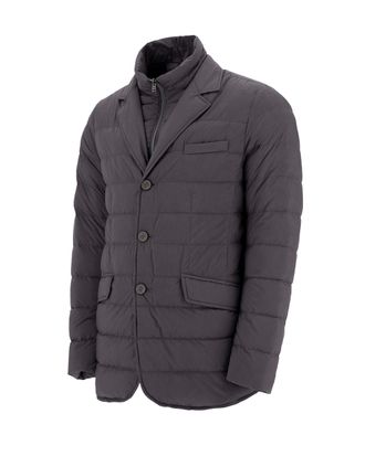 Herno Mens Puffer Jacket Double Anthracite Grey