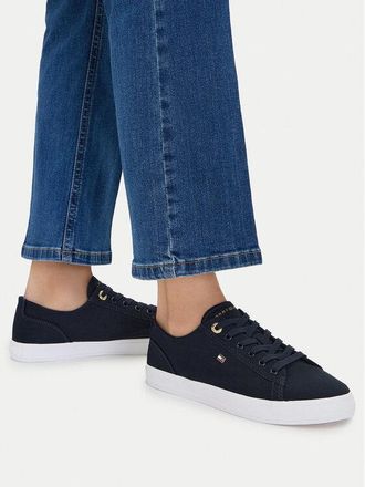 Tommy Hilfiger Sneakers Th Foxing Sneaker Canvas FW0FW09170 Dunkelblau