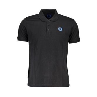 Gian Marco Venturi Gianmarco Venturi Schwarzes Baumwoll-Herren-Polohemd