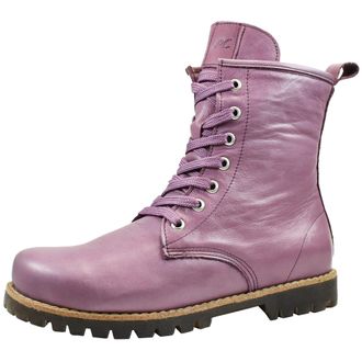 Andrea Conti Damen Stiefelette Boot Schn&uuml;rung Leder Profilsohle 0342847, Gr&ouml;&szlig;e:37 EU, Farbe:Violett