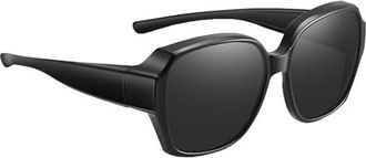 Generic Lunettes de soleil polarisées légères pour homme, protection UV, accessoires pour lextérieur, Noir, Refer to