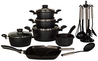 Kr&uuml;ger Karl Kr&uuml;ger 17/S Topf Set, Aluguss, Schwarz