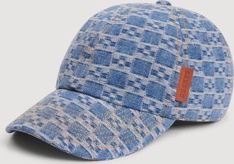 Sandro Casquette en denim motif cross