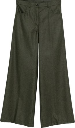 Aspesi pantalon à taille ceinturée - Vert