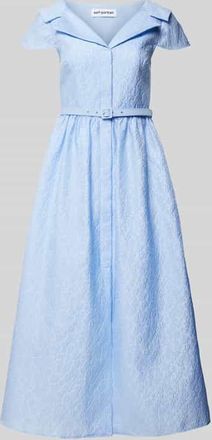 Self Portrait Midikleid mit Strukturmuster