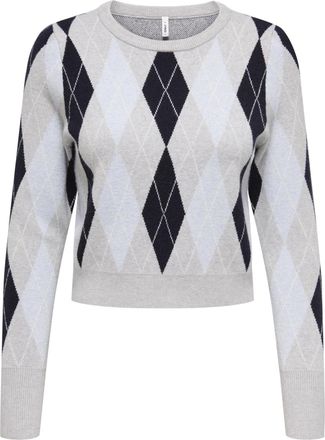 Only Onlibi Ls Check O-Neck Cc KNT