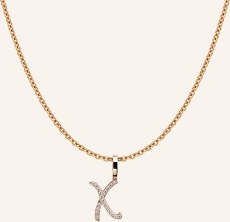 Cada Cada Kette Tiny Diamond Letter X rosegold