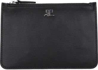 Courr&egrave;ges Portefeuille Femme Cuir Noir