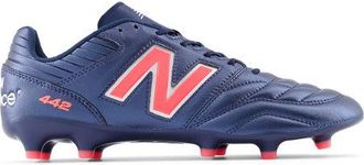 New Balance Unisex 442 PRO FG V2 in Blau/Grau/Rot, Synthetik, Größe 40.5