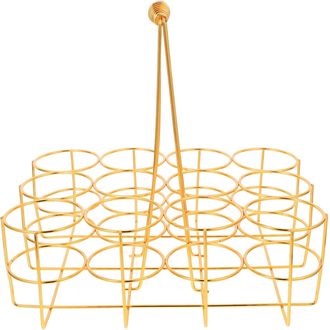 Artibetter Housoutil Ktv Bierkorb 12 Flaschen Bar Bierhalter aus Metall Tragbarer Flaschenkorb f&uuml;r Lagerung und Transport Einfacher Bierflaschenhalter f&uuml;r K&uuml;che 