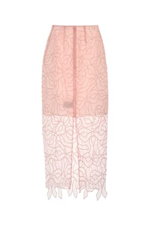 Cecilie Bahnsen Womens Pink Organza Skirt Blushpink Gonne
