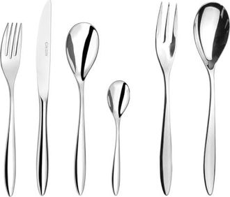 Bloomingdale's M&eacute;nag&egrave;re 50 couverts de table en coffre bois pour 12 personnes - Epsilon - Acier inoxydable 18/10, Finition Miroir, Epaisseur 3 mm - Inox