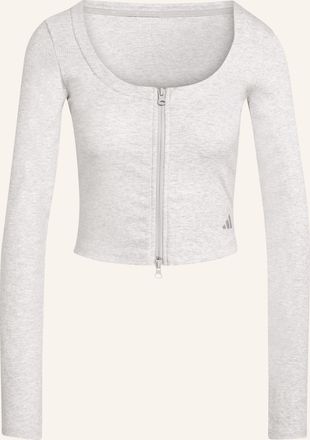 adidas Sweatjacke Seasonal Essentials Rib grau