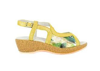 Laura Vita Laura Vita Femme Facrdoto 05 Sandales Peeptoe, Jaune Jaune Jaune, 42 EU
