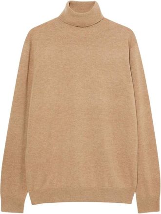 Brooks Brothers Homme, Pulls, Brun, Taille: XL Pull à col roulé en laine dagneau