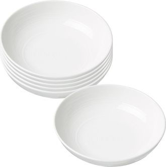 Ritzenhoff & Breker Suomi Suomi Suppenteller 4er Set, 20 cm, Tiefe Teller mit feinen & ausgeprägten Reliefierungen, Skandinavisches Design, Porzellan, Beige