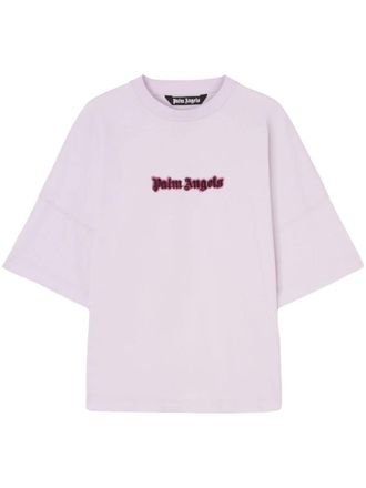 Palm Angels t-shirt en coton à épaules tombantes - Violet