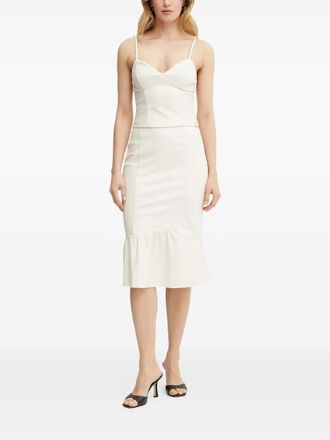 A|X Armani Exchange haut corset à encolure coeur - Blanc