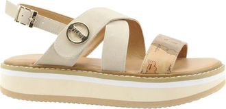 Alviero Martini 1A Classe Femme, Chaussures, Beige, Taille: 36 EU Sandales Plates