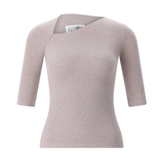 Maison Margiela Rippstrick-Oberteil - - Knitwear - Damen - Beige - L