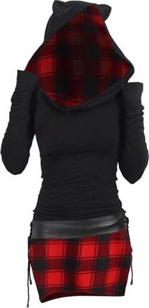 Generic WVONIF Robe Coton Noel Femme Automne Hiver Casual Longue Robe Velours Elegant Couleur Unie Manches Longues L&acirc;che Robe Soir&eacute;e F&ecirc;te Cocktail Maxi Robes 