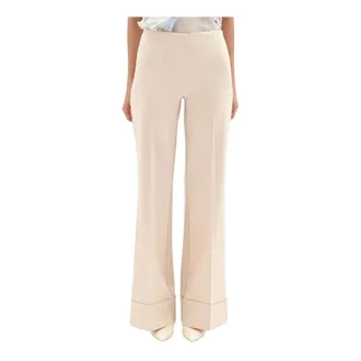 Rinascimento Femme, Pantalons, Beige, Taille: 44 FR Pantalon palazzo
