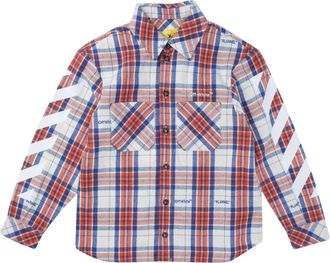 Off-white Off White - Hemd f&uuml;r Damen, Flanell (Rot/Blau/Wei&szlig;)