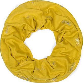 styleBREAKER snood rond avec strass et paillettes, &eacute;charpe, tissu, femmes 01017075, couleur:Curry