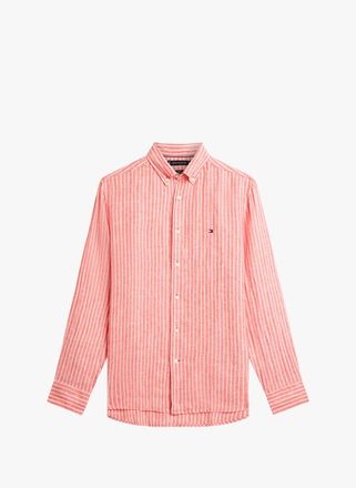 Tommy Hilfiger Chemise droite ray&eacute;e &agrave; logo en lin