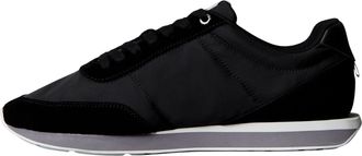 Calvin Klein Herren Retro Runner ESS Mix Mat Ym0Ym01361 Low Top, Black (Black/Stormfront/Vaporous White), 42 EU