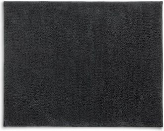 KELA Badematte rutschfest 55 x 65 x 1,5 cm Maja, Badezimmerteppich dunkelgrau, waschbar, recyceltes Polyester, Flauschiger Badvorleger