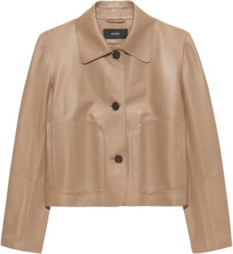 Arma Femme, Vestes, Brun, Taille: 42 FR Emy Lamb Butter